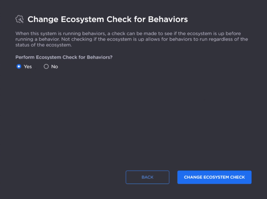 Checking the Ecosystem for Behaviors
