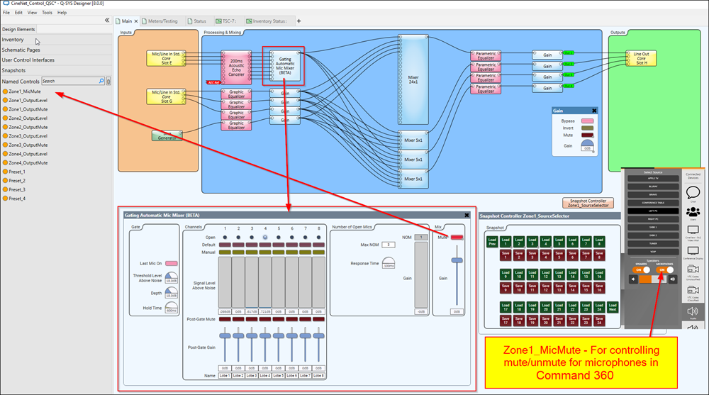 Advanced QSYS Audio Settings